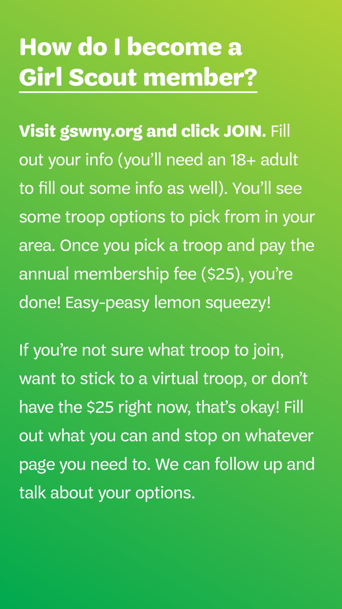 Girl Scout FAQ – GSWNY Blog