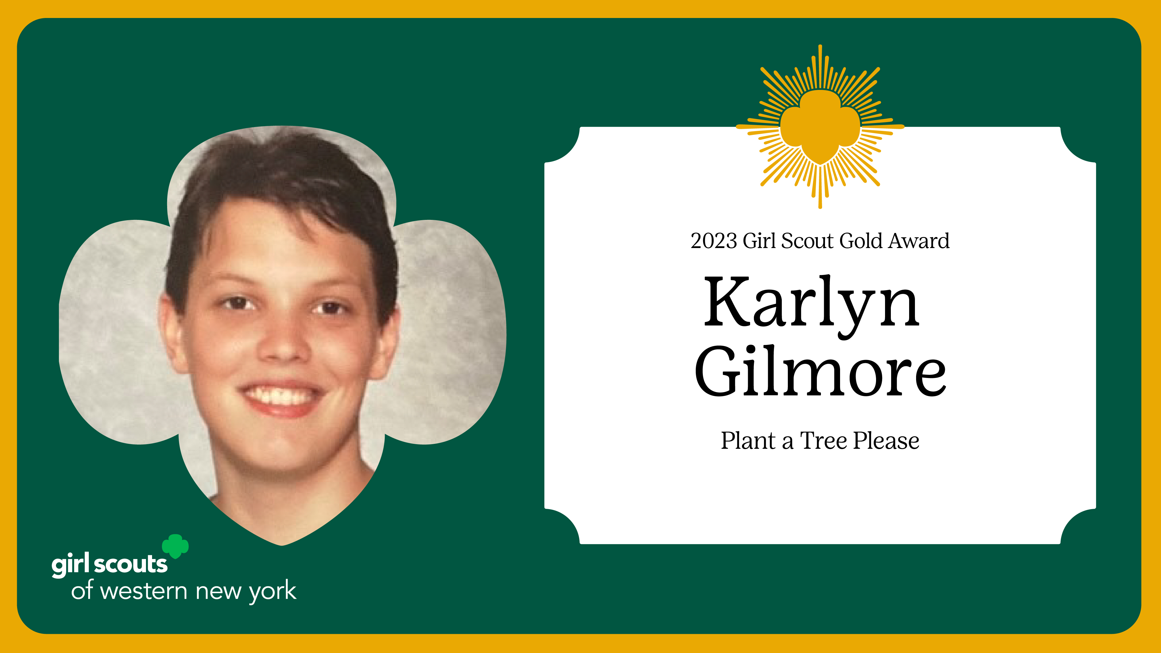 Karlyn Gilmore earns 2023 Girl Scout Gold Award – GSWNY Blog