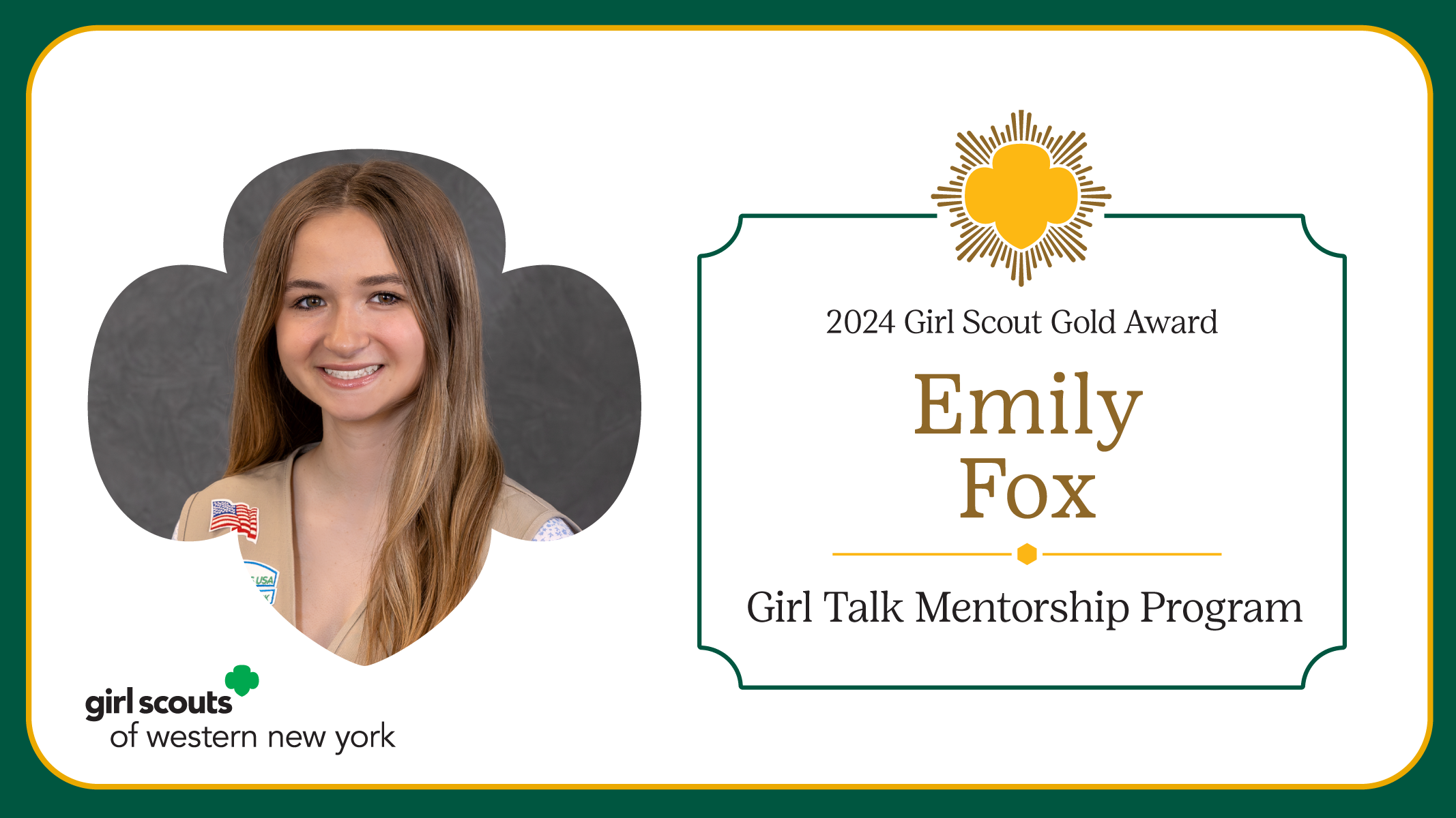 Emily Fox earns 2024 Girl Scout Gold Award – GSWNY Blog